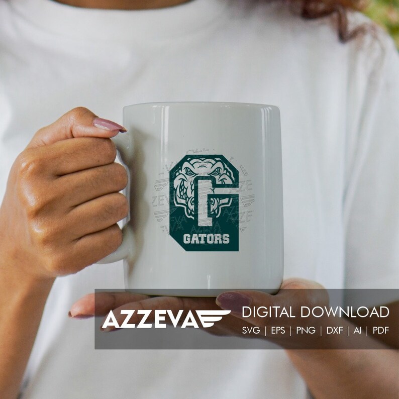Gators in G Letter Design Png, Eps, Ai, Dxf, Png, Pdf, Jpg and Svg ...