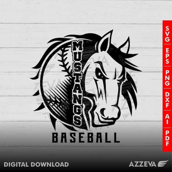 Mustang Baseball - Etsy