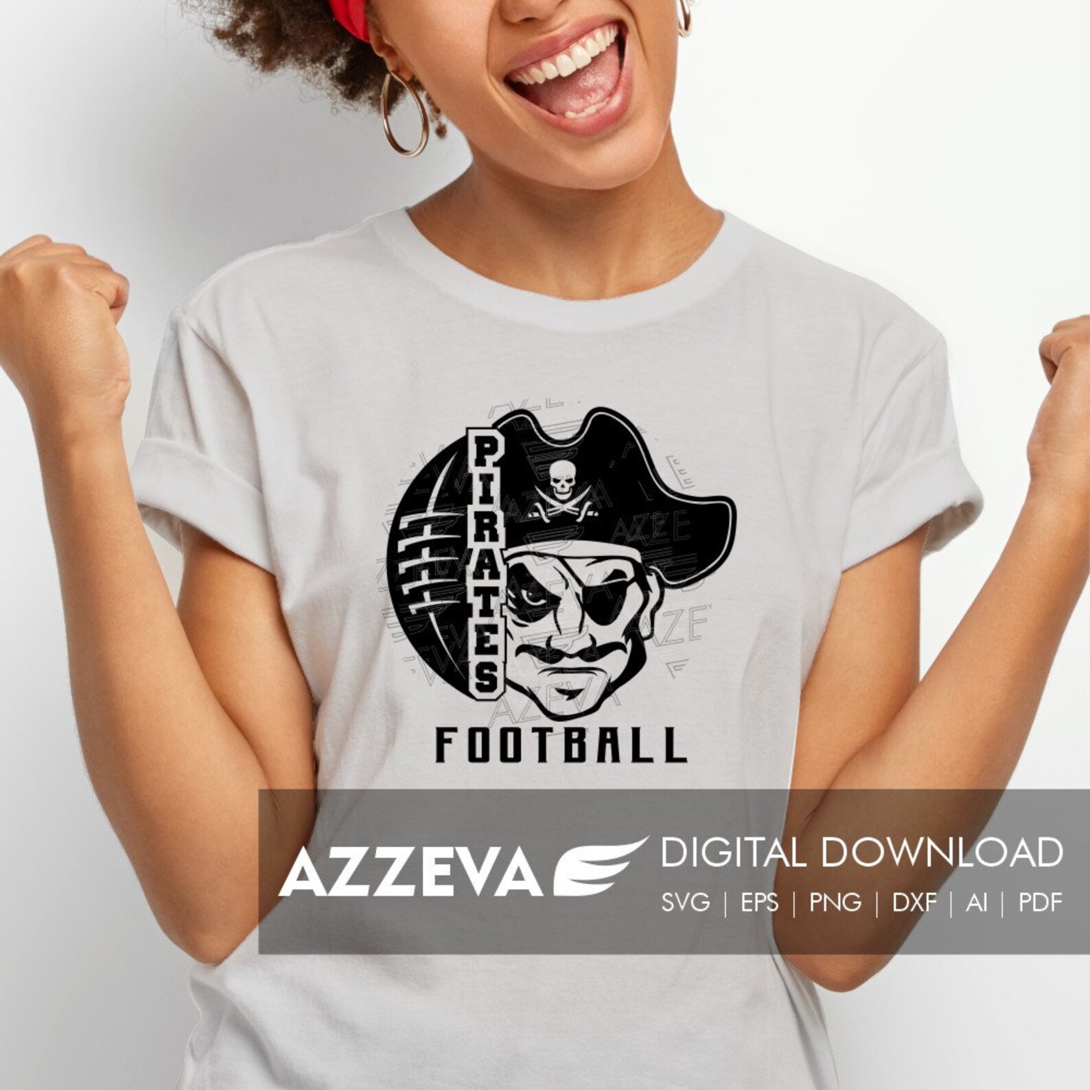 Pirates Football Design (svg, Png, Eps, Dxf, Ai, Pdf, Jpg) (digital ...