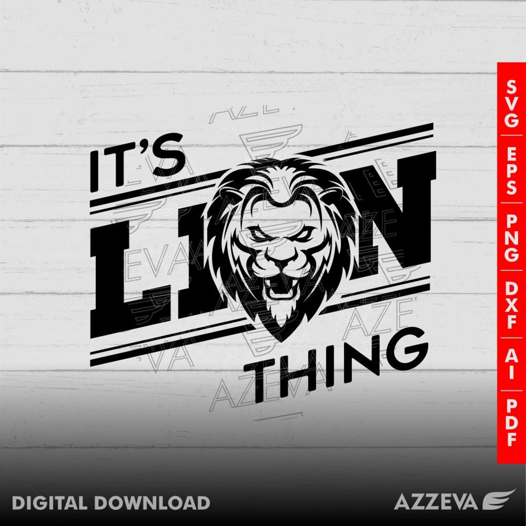 Lions Thing Design Png Eps Ai Dxf Png Pdf Jpg and Svg - Etsy