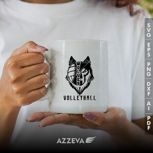 Wolf Volleyball Generic Design Color Bundle - 11 Colors in SVG, PNG and ...