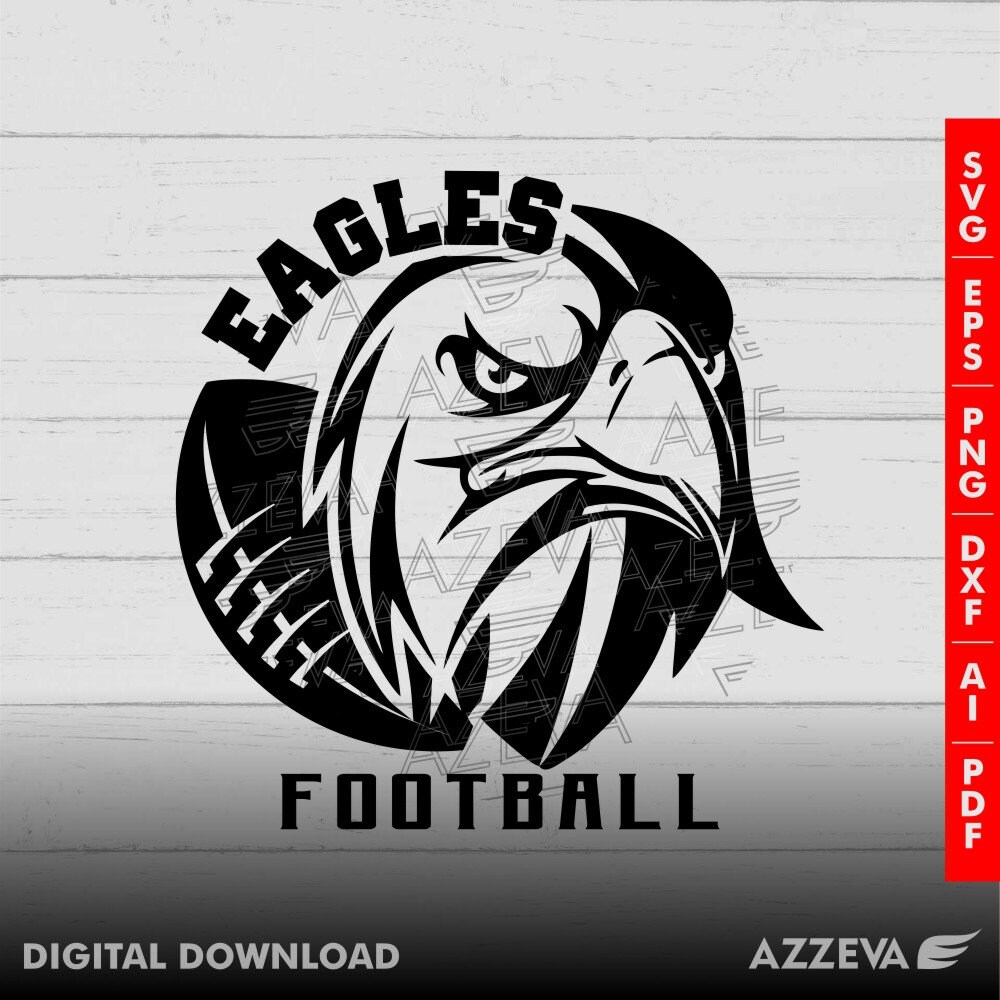 Eagle-Football-Design png eps ai dxf png pdf jpg en svg - Etsy Nederland