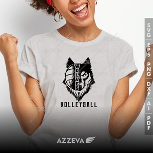 Wolf Volleyball Generic Design Color Bundle - 11 Colors in SVG, PNG and ...