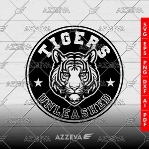 Tiger Unleashed Digital Files Mascot Svg, Png, ... - T-shirts, Mugs ...