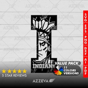 Indian in I Letter Generic Design Color Bundle - 11 Colors in SVG, PNG ...