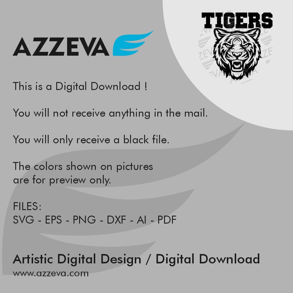 Tiger-design Png Eps Ai Dxf Png Pdf Jpg and Svg Files - Etsy