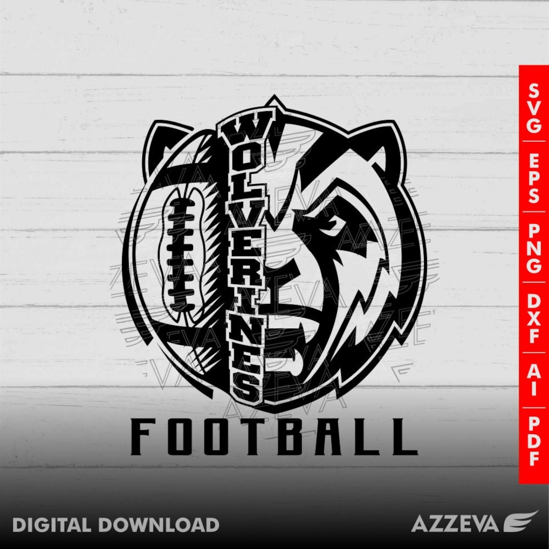 Wolverine-football-design Png, Eps, Ai, Dxf, Png, Pdf, Jpg and Svg ...