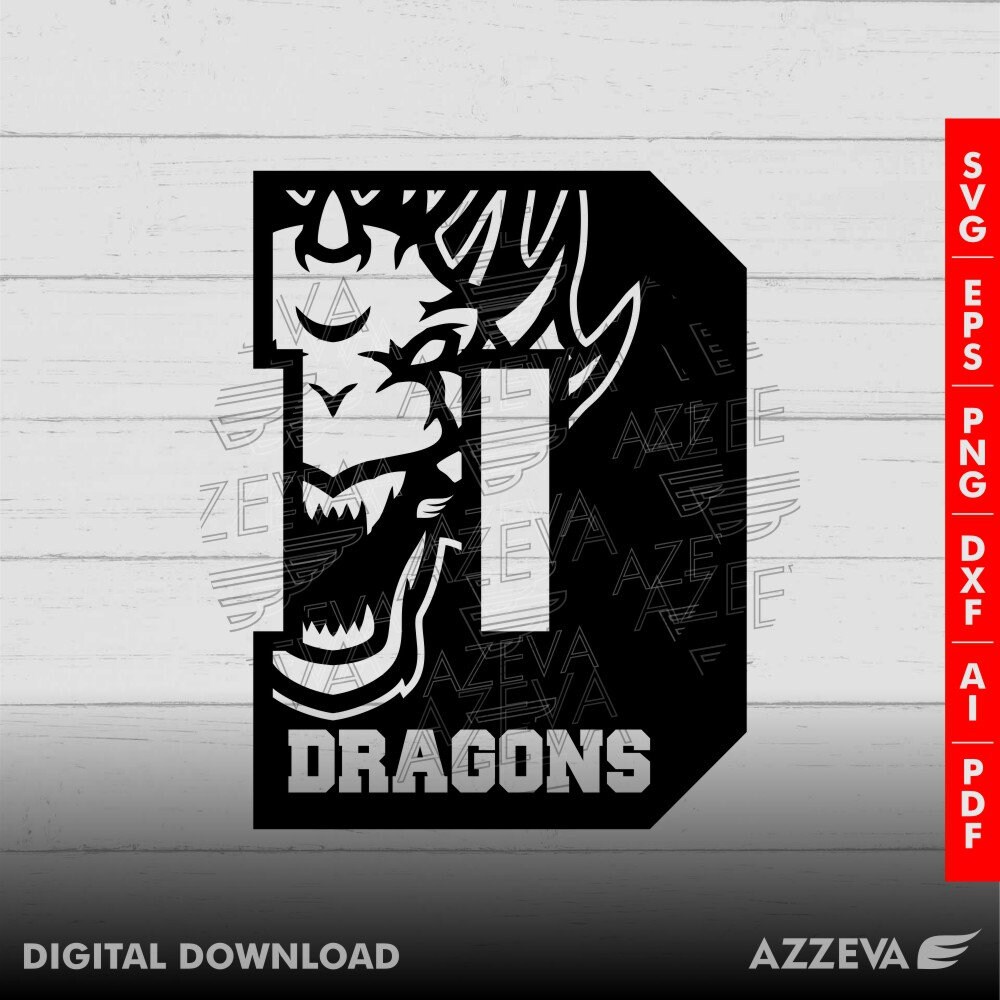 Dragons in D Letter Design Png Eps Ai Dxf Png Pdf Jpg - Etsy