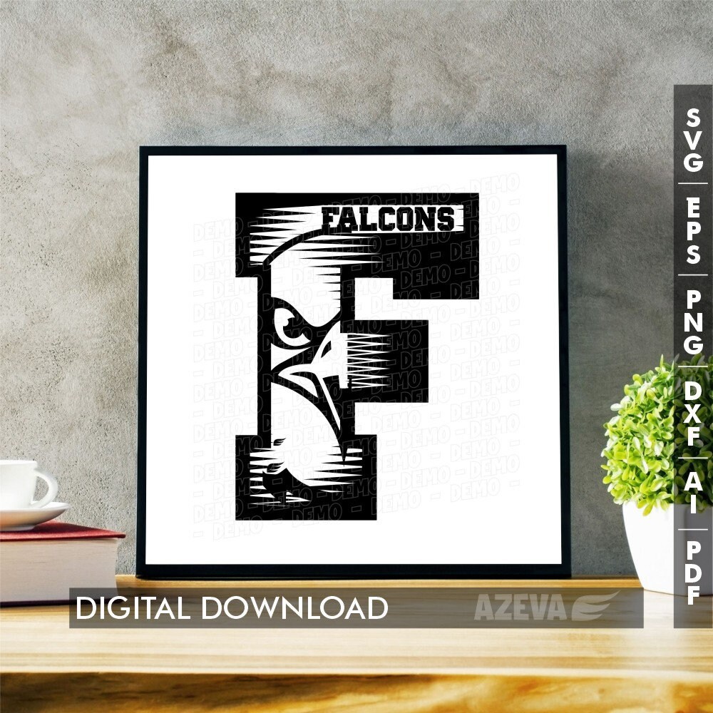 Falcons Team Logo SVG, T-shirt Design, Cricut Silhouette Cut File ...