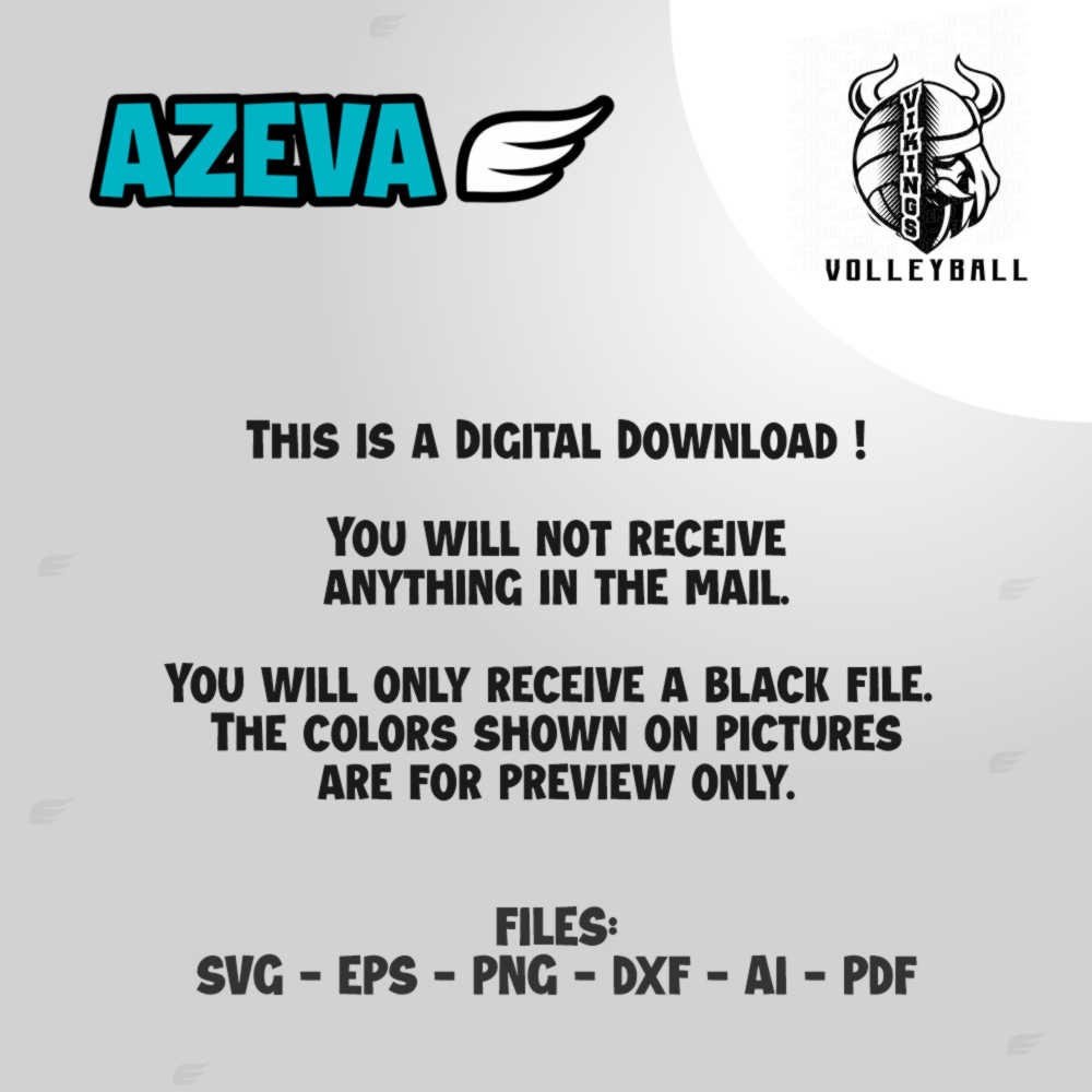Vikings Svg Ai Png Eps Dxf and Pdf Files Sport Volleyball | Etsy