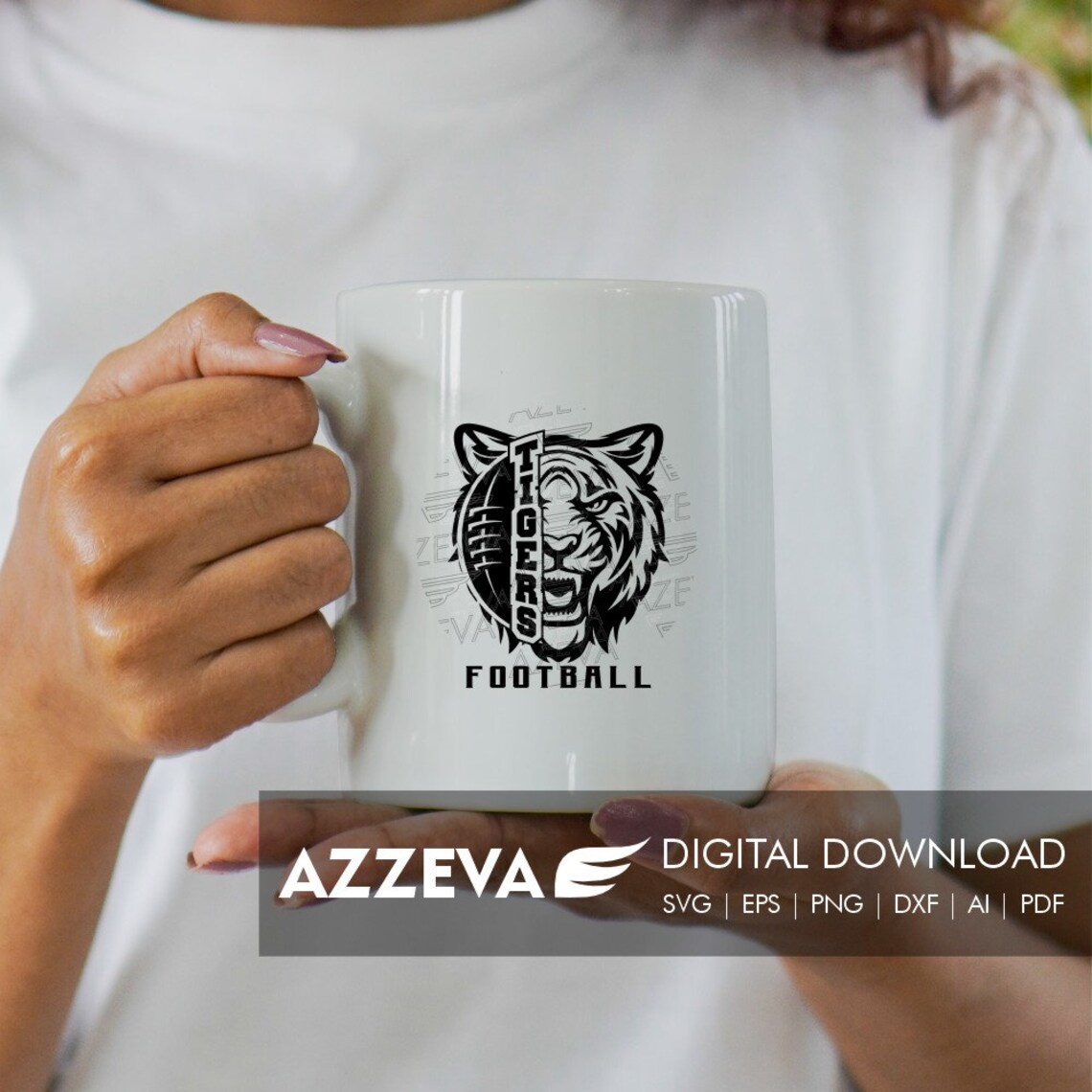 Tiger-football-design Png, Eps, Ai, Dxf, Png, Pdf, Jpg and Svg Files ...