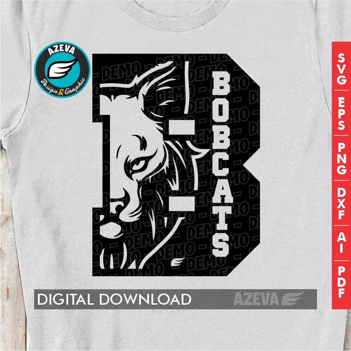 Bobcats Team Logo Svgmascot Inside Letterbobcats Team Logo - Etsy