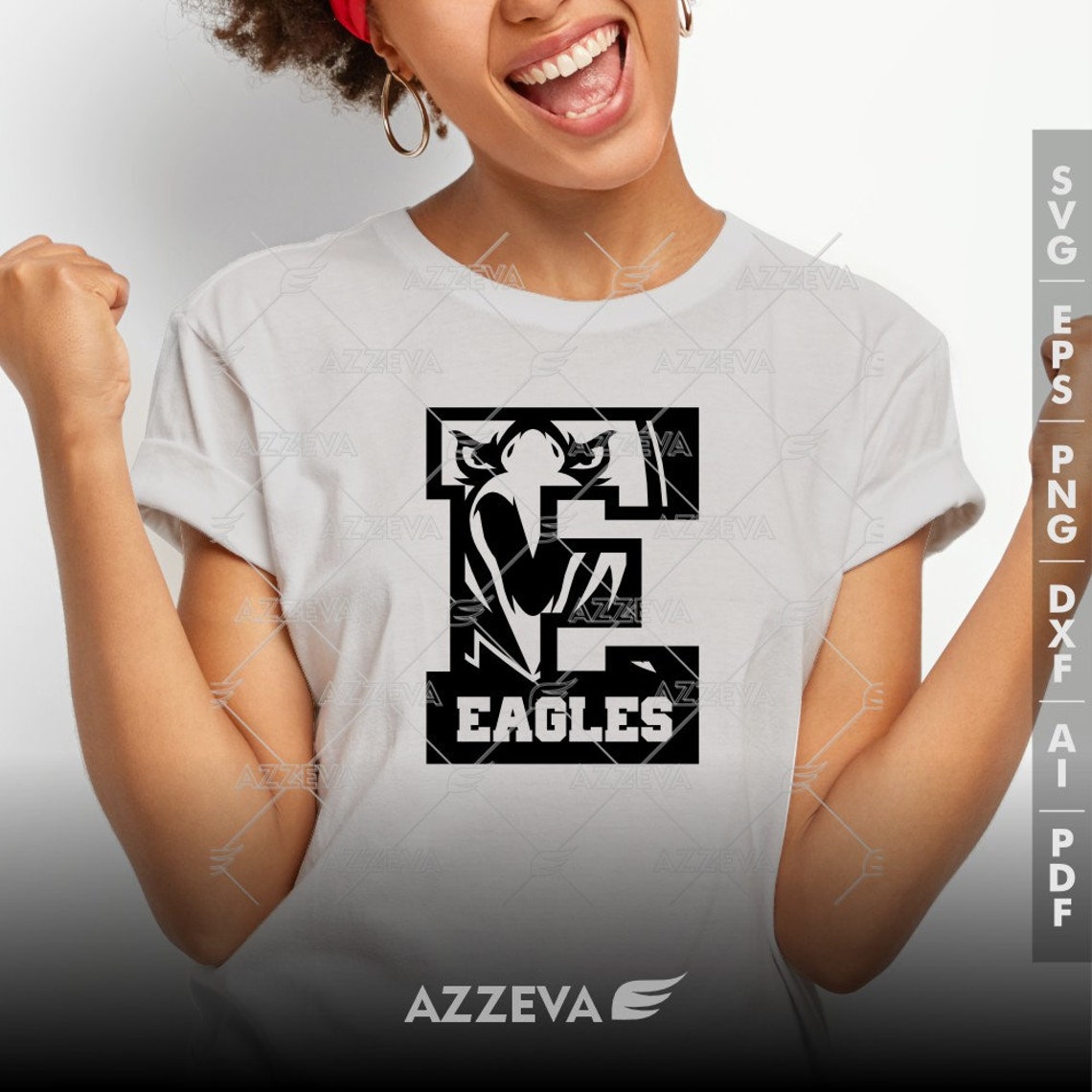 Eagle Initial E SVG – Mascot Letter Design, 11 Colors (digital Download ...