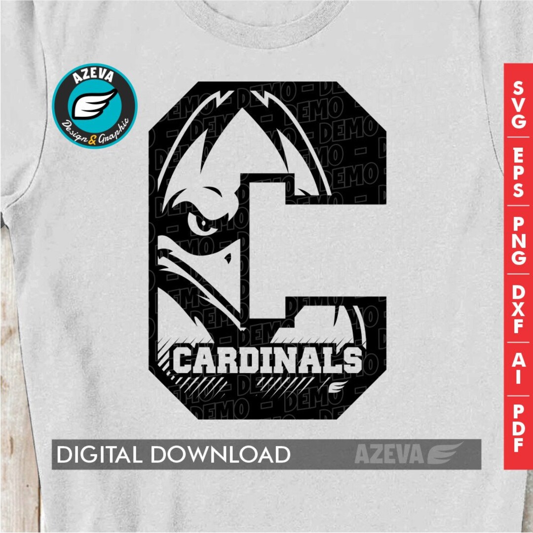 Cardinals C Logo (svg, Png, Eps, Dxf, Ai, Pdf) Digital Download - Etsy