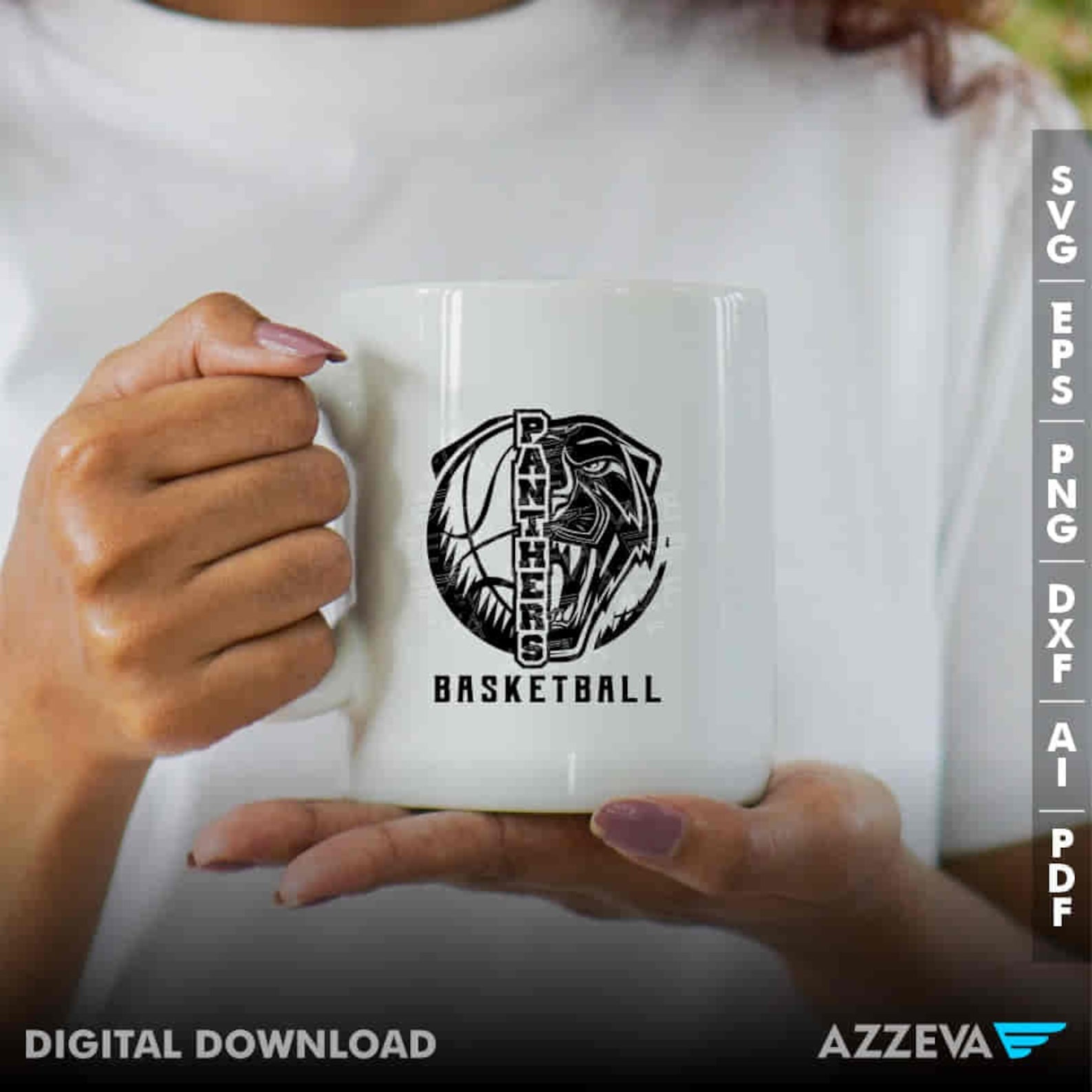 Panthers Basketball Design Png Eps Ai Dxf Png Pdf Jpg - Etsy