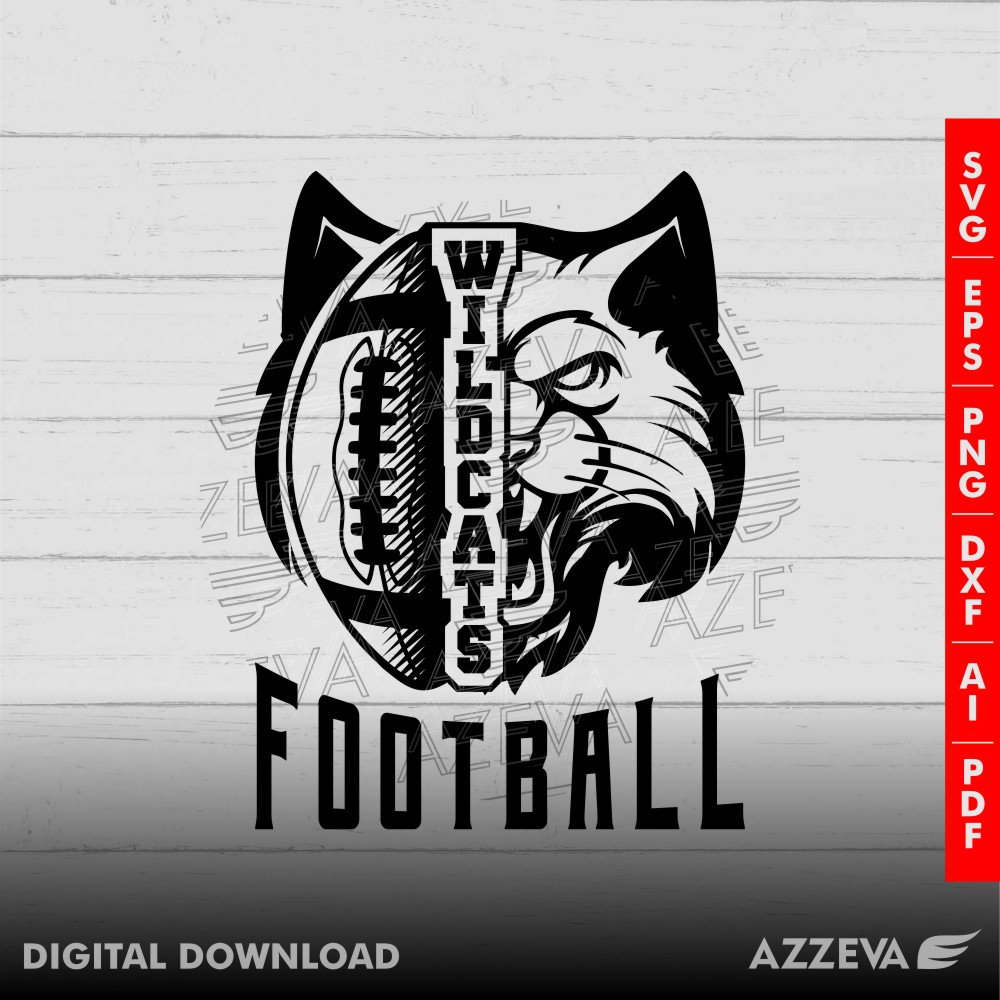 Wildcats Football Design Png Eps Ai Dxf Png Pdf Jpg and - Etsy