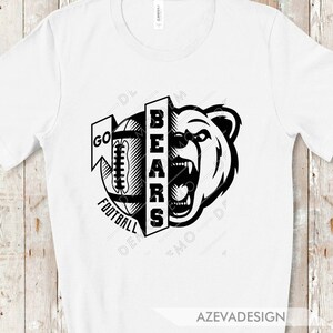 Bear Football 'go Bears' Svg Eps Png and Dxf Files - Etsy