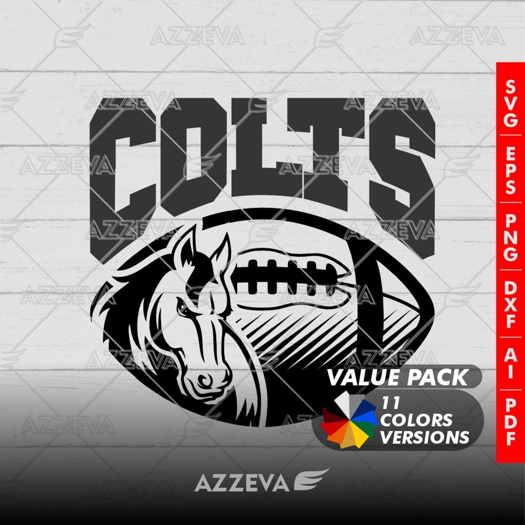 Colt Football SVG Bundle – 11 Colors, Cricut & Sublimation (digital ...