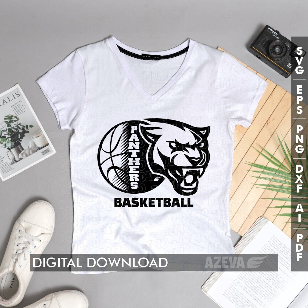 Panthers Basketball Design Png Eps Ai Dxf Png Pdf Jpg - Etsy