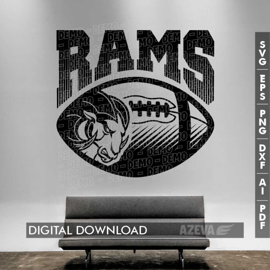 Rams Football Svgmascot Ballrams Football T-shirt | Etsy