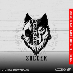 Wolf-soccer-design Png, Eps, Ai, Dxf, Png, Pdf, Jpg and Svg Files for ...