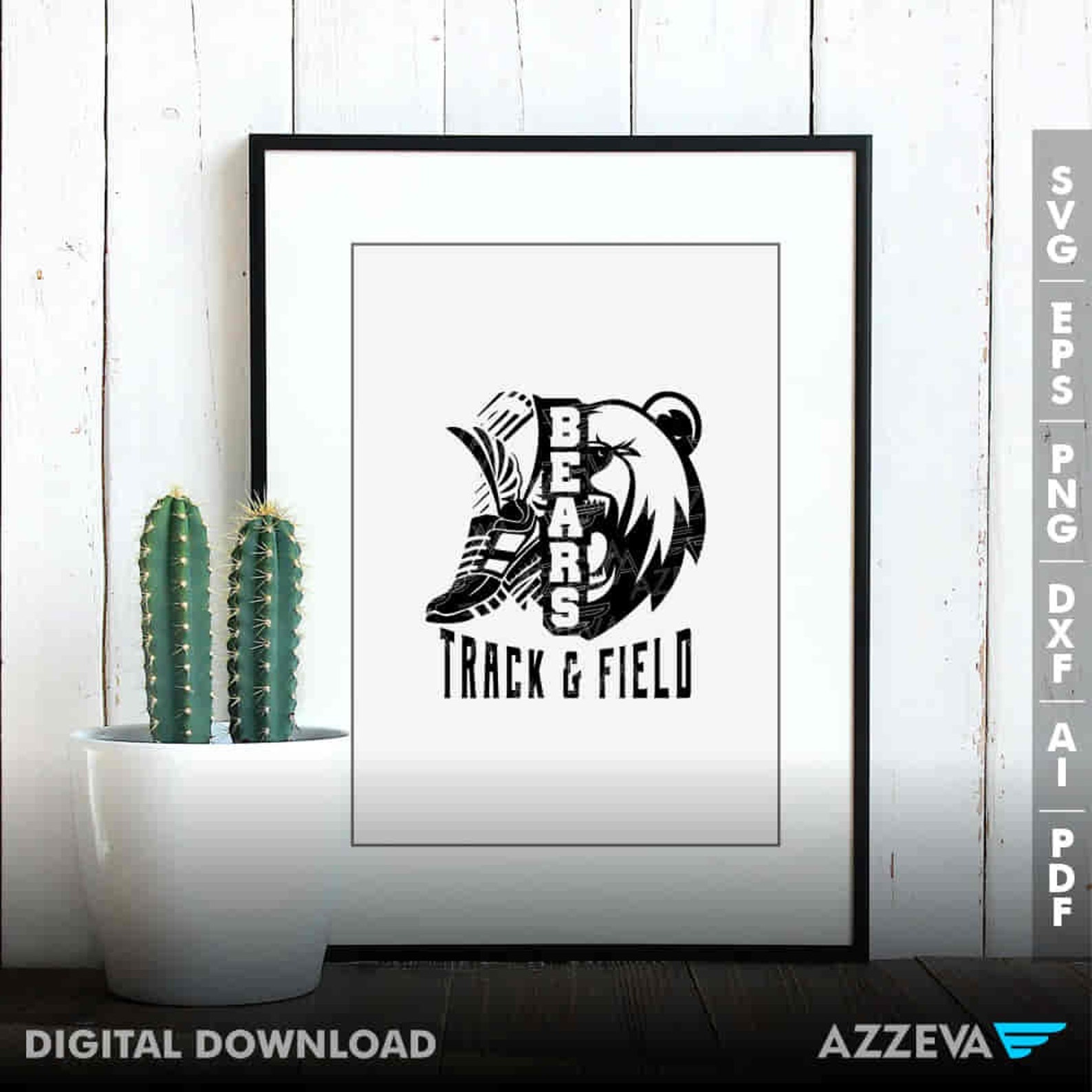 Bears Track Field Design Png Eps Ai Dxf Png Pdf Jpg and | Etsy