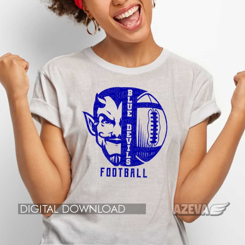 Blue Devils Svg Eps Png and Dxf Files Football Sport - Etsy