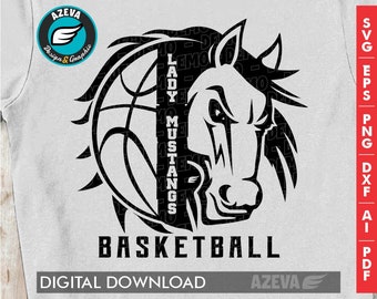Lady Mustangs Svg - Etsy