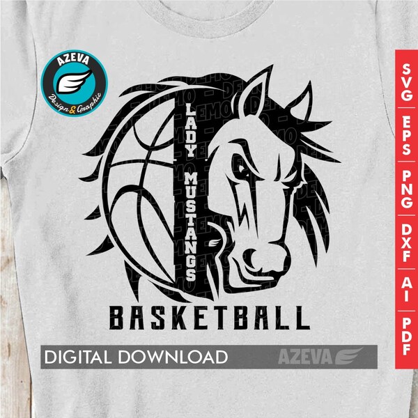 Lady Mustangs Svg - Etsy