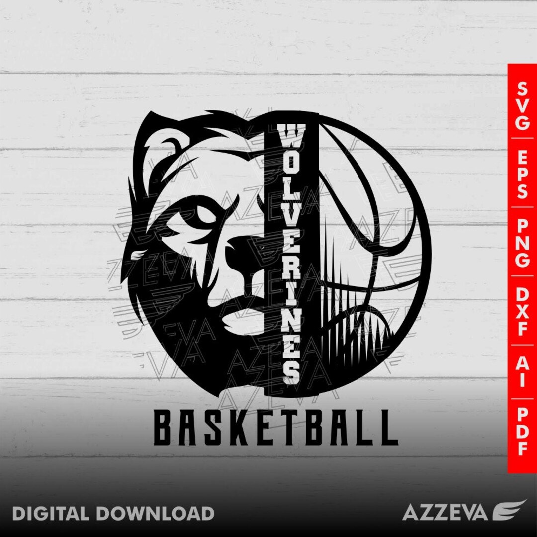 Wolverines Basketball Design Png, Eps, Ai, Dxf, Png, Pdf, Jpg and Svg ...