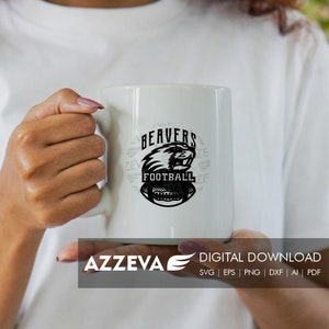 Beavers Football Design Png, Eps, Ai, Dxf, Png, Pdf, Jpg and Svg Files ...