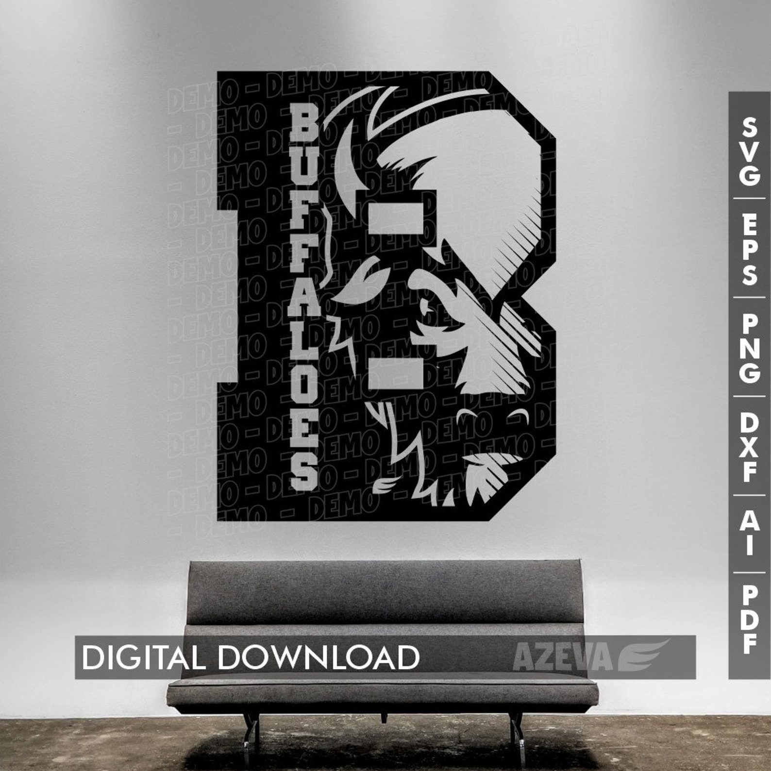 Buffaloes Svg Ai Png Eps Dxf and Pdf Files Sport Team Logo - Etsy