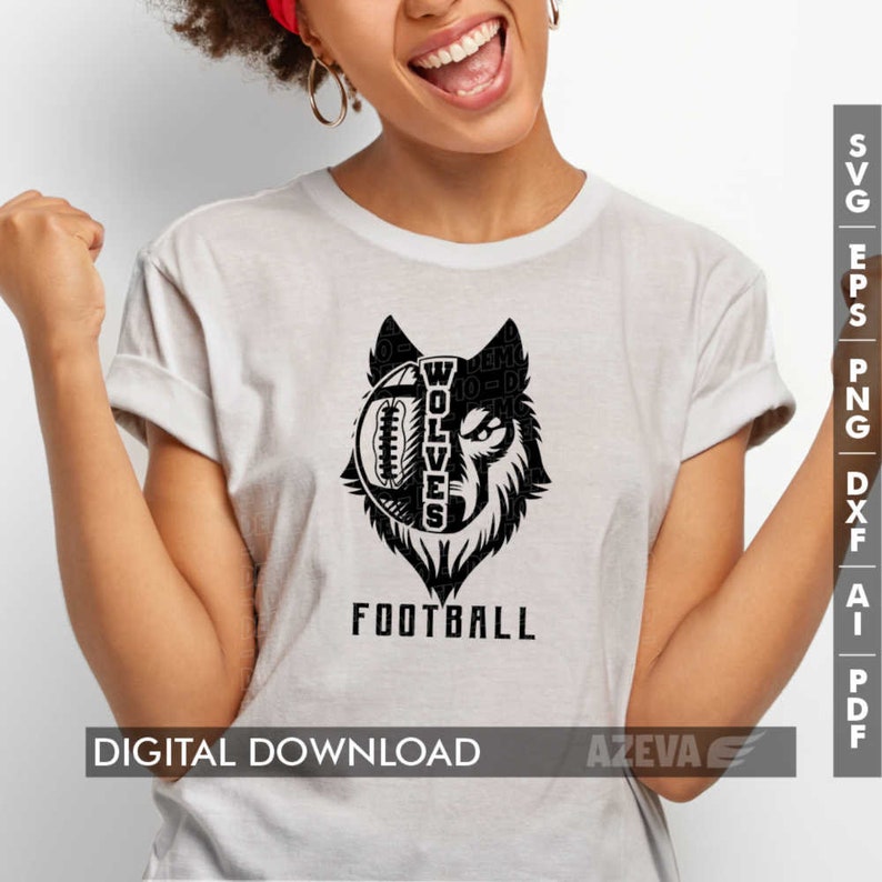 Wolves Svg, Ai, Png, Eps, Dxf and Pdf Files Sport Football Files ...