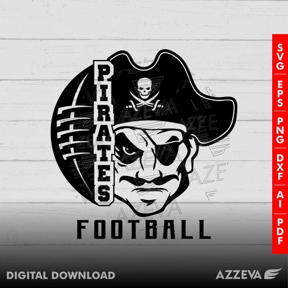 Pirate-football-design Png Eps Ai Dxf Png Pdf Jpg and - Etsy