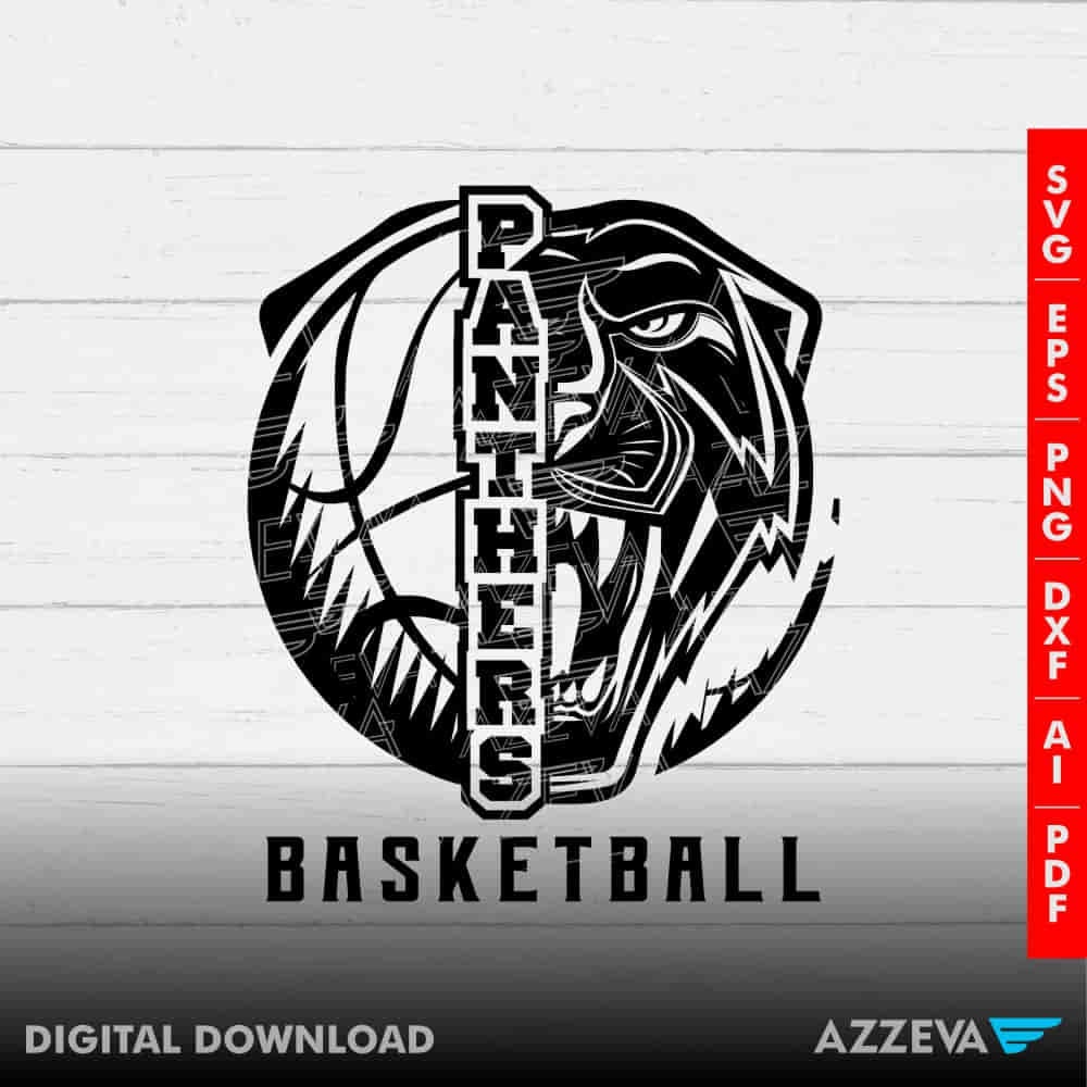 Panthers Basketball Design Png Eps Ai Dxf Png Pdf Jpg - Etsy