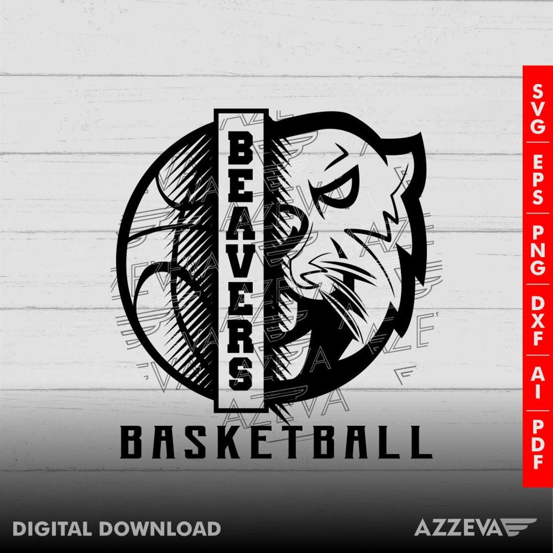 Beavers Basketball SVG Design: Sports Mascot Clipart for Shirts - Etsy