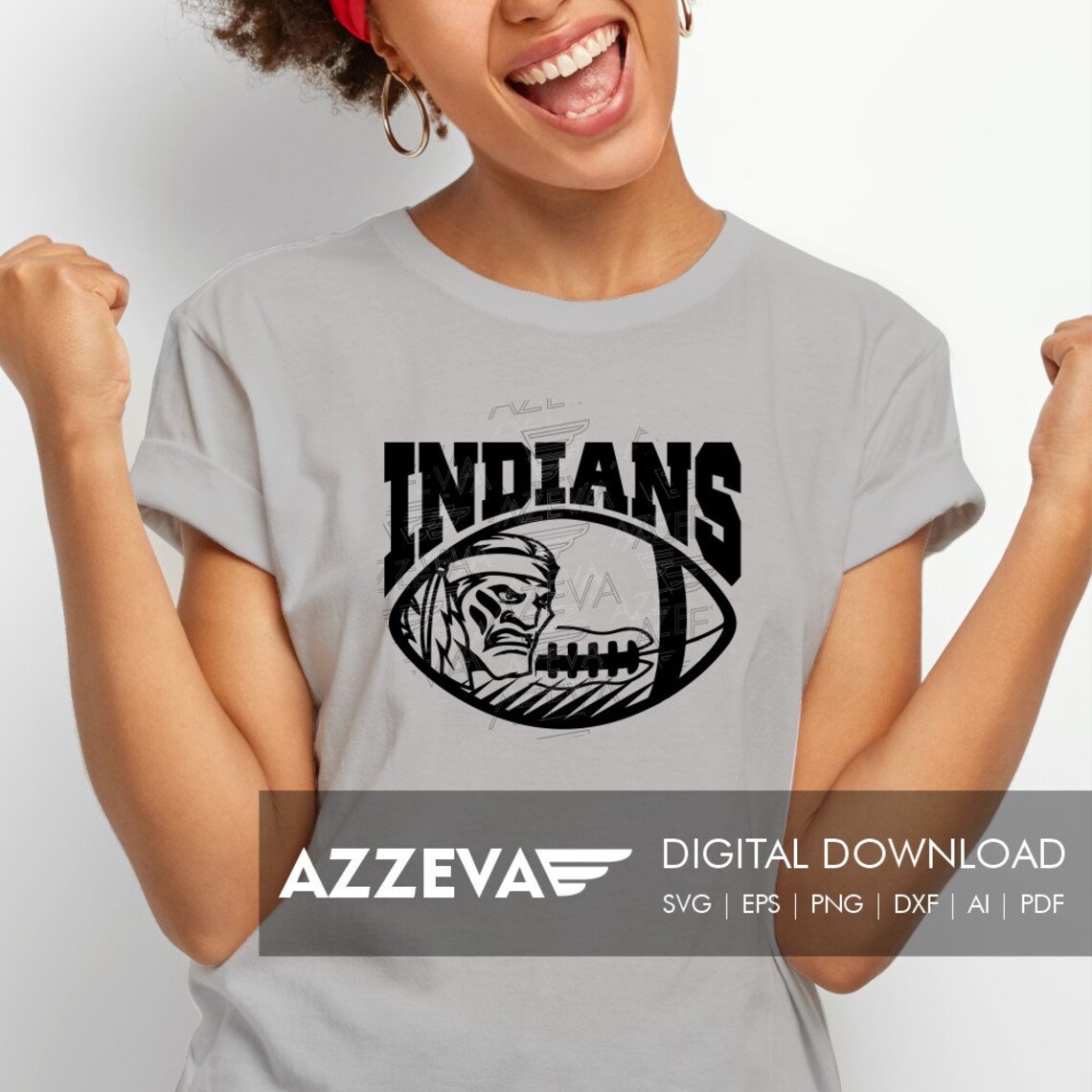 Indians Football Design Png, Eps, Ai, Dxf, Png, Pdf, Jpg and Svg Files ...