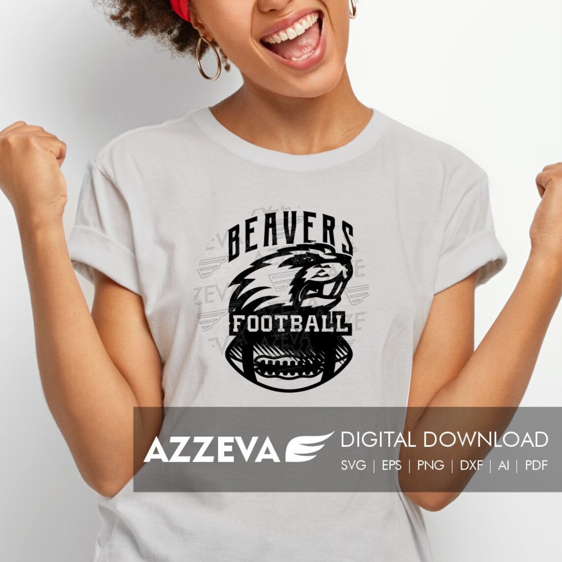 Beavers Football Design Png Eps Ai Dxf Png Pdf Jpg and - Etsy