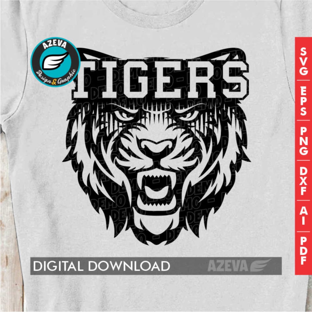 Tigers Svg, Ai, Png, Eps, Dxf and Pdf Files Sport Team Logo Files ...