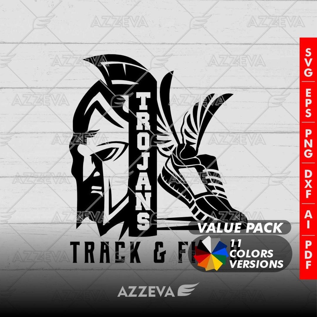 Trojan Track-field Generic Design Color Bundle - 11 Colors in SVG, PNG ...