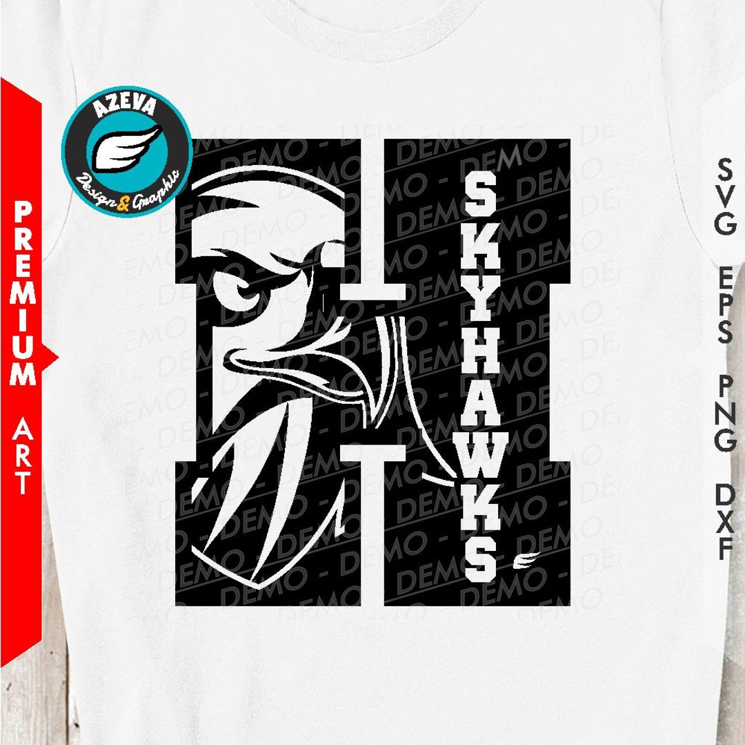 Skyhawk Logo Svg, Eps, Png and Dxf Files, Sport Collection "mascot ...