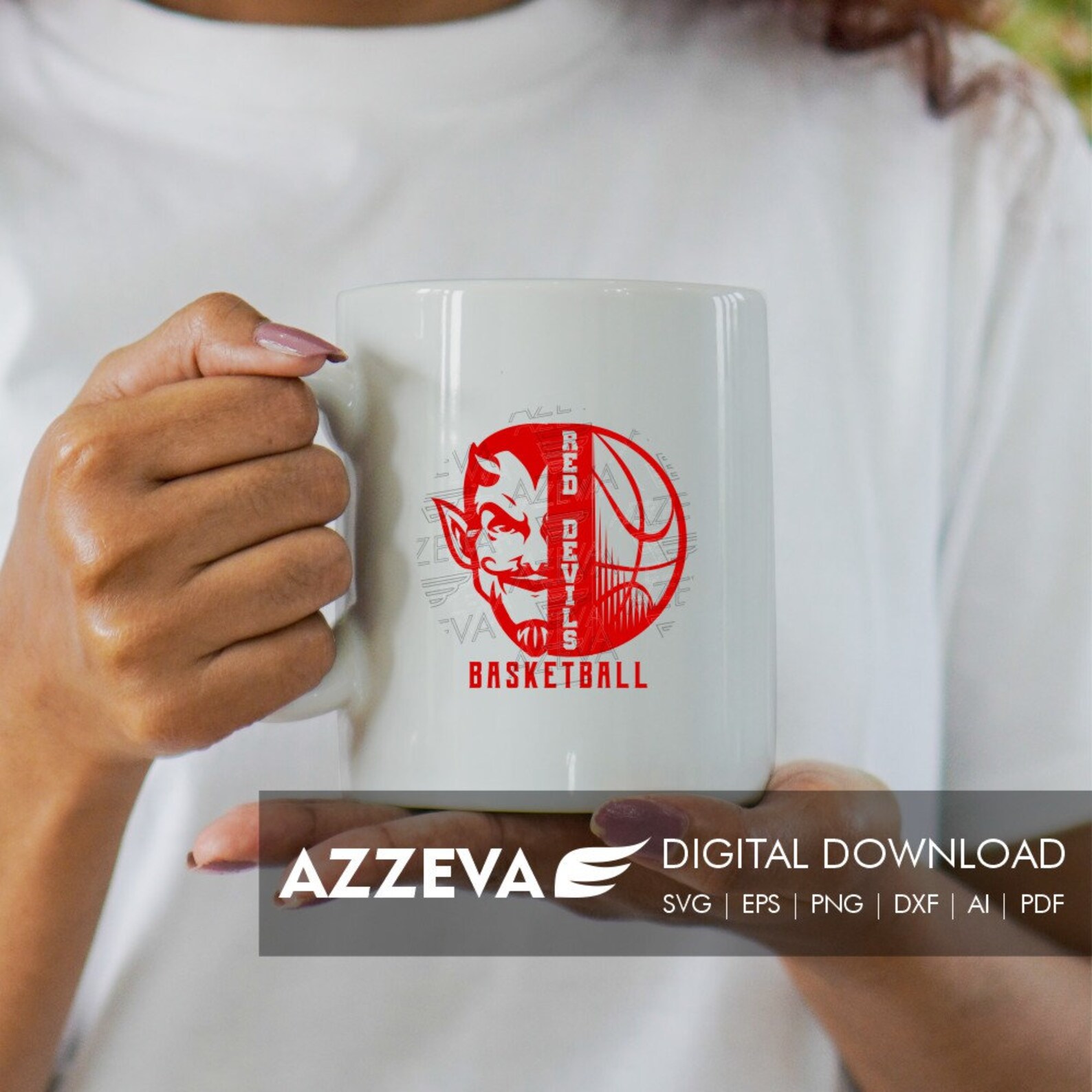 Red Devils Basketball Design Png Eps Ai Dxf Png Pdf Jpg - Etsy