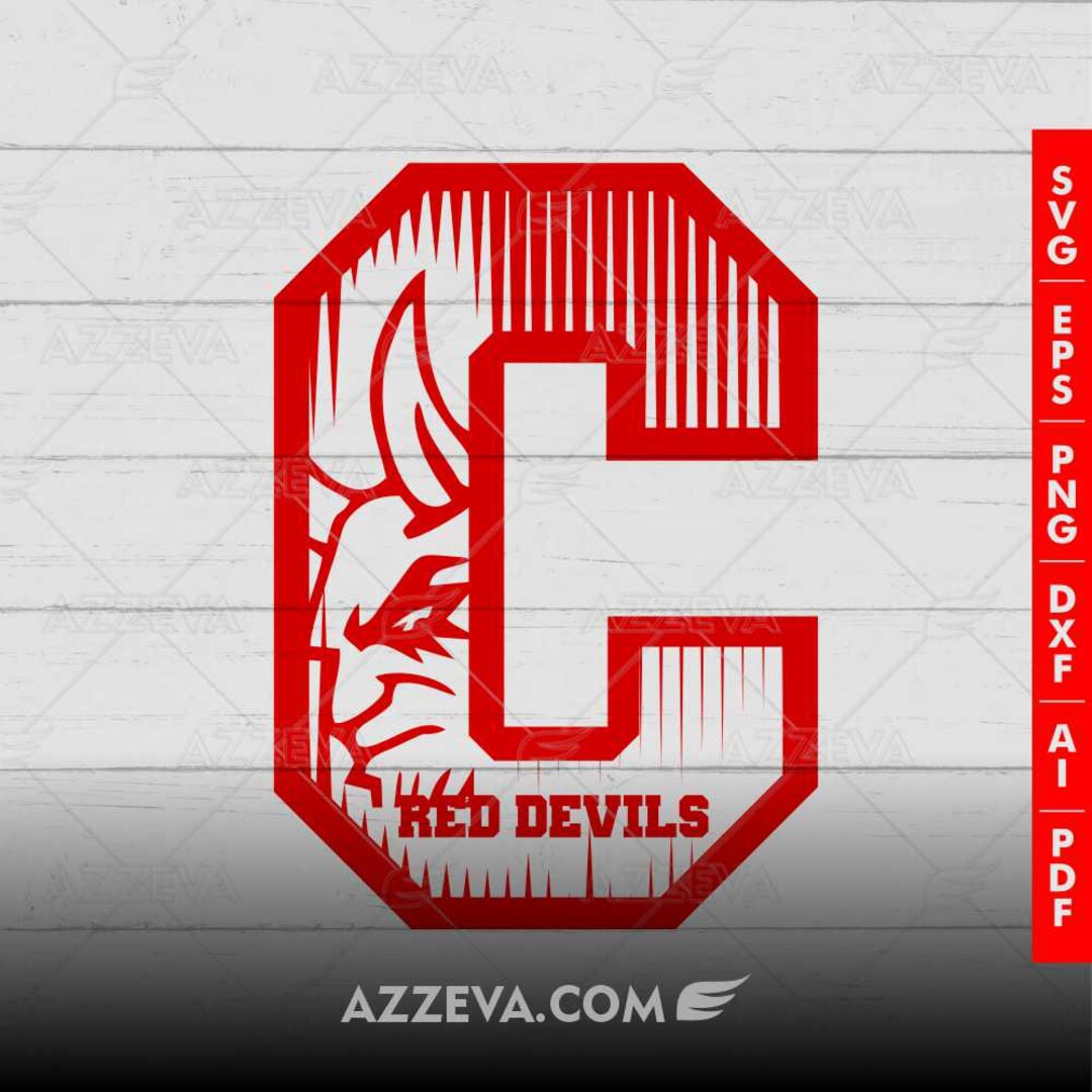 Red Devil Letter C SVG, Mascot Clipart (cricut & Sublimation Files) - Etsy