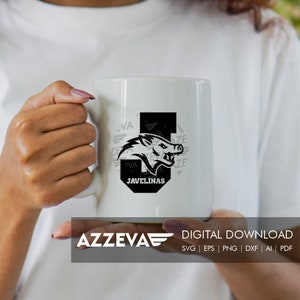 Javelinas Letter J Clipart: Sports Mascot SVG Files (cricut ...