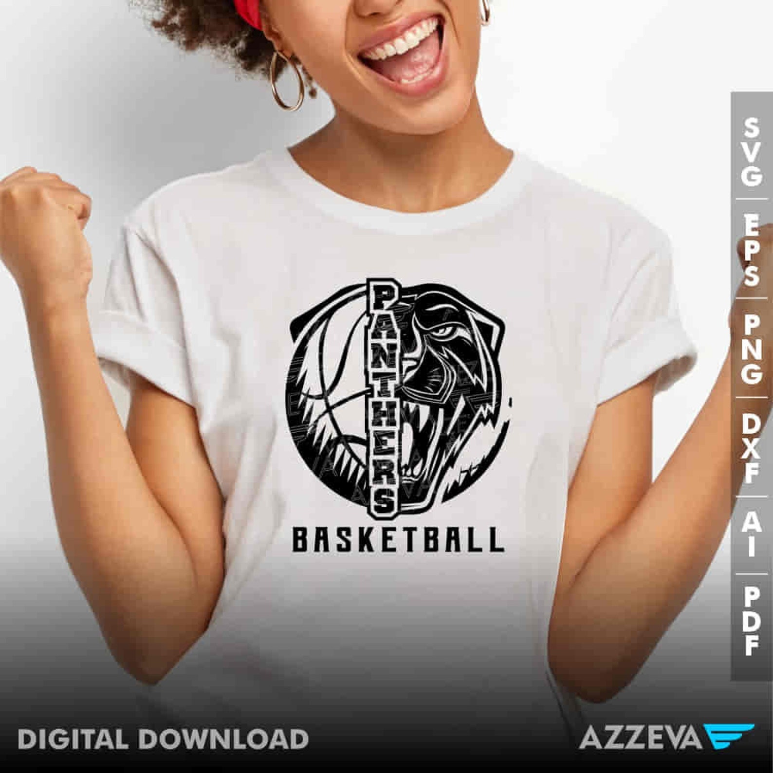 Panthers Basketball Design Png Eps Ai Dxf Png Pdf Jpg - Etsy