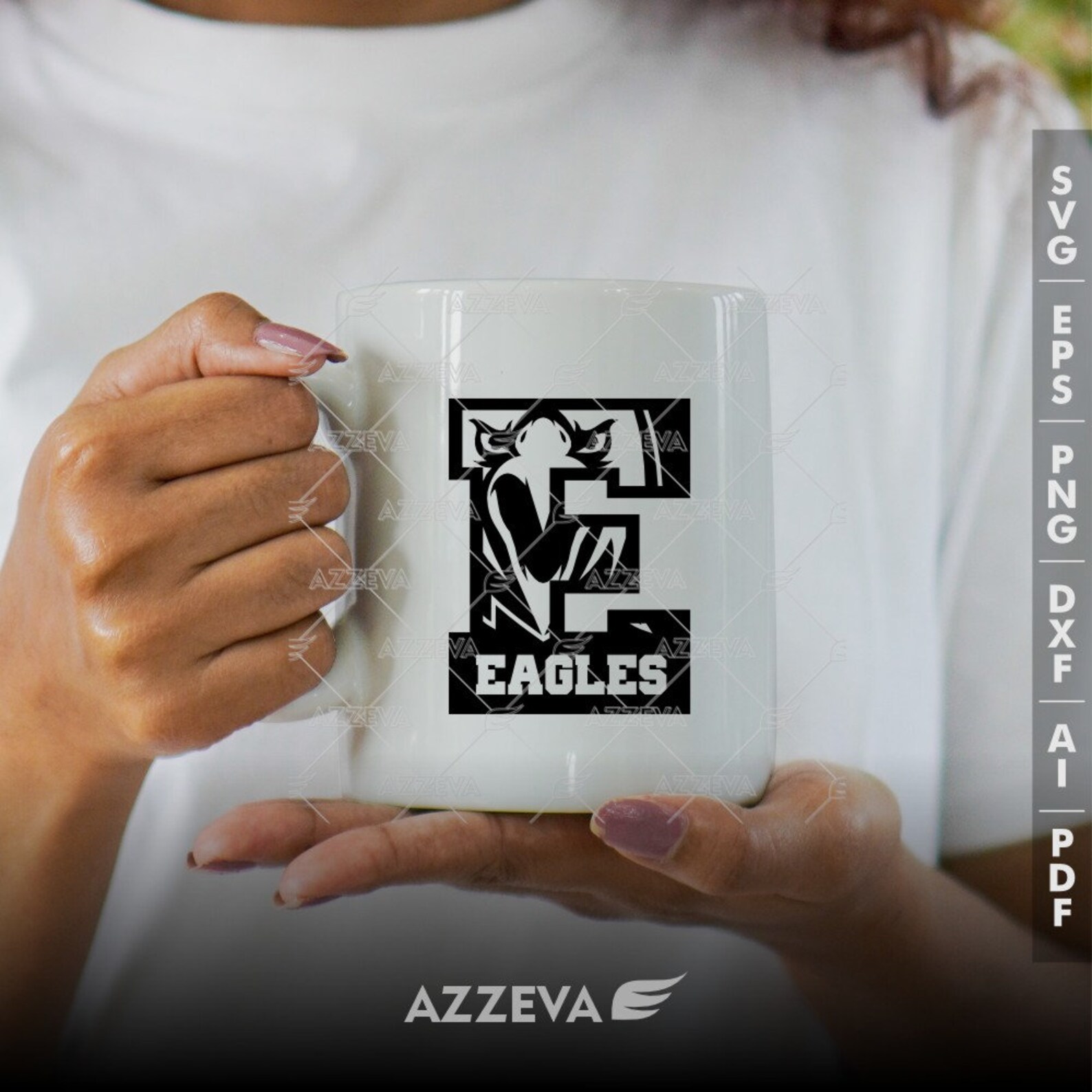 Eagle Initial E SVG – Mascot Letter Design, 11 Colors (digital Download ...