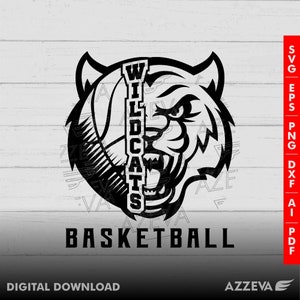 Wildcats Basketball Design Png, Eps, Ai, Dxf, Png, Pdf, Jpg and Svg ...