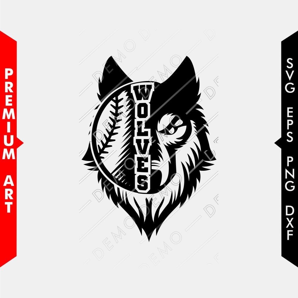Wölfe Baseball 'Team Spirit' SVG EPS PNG und dxf | Etsy