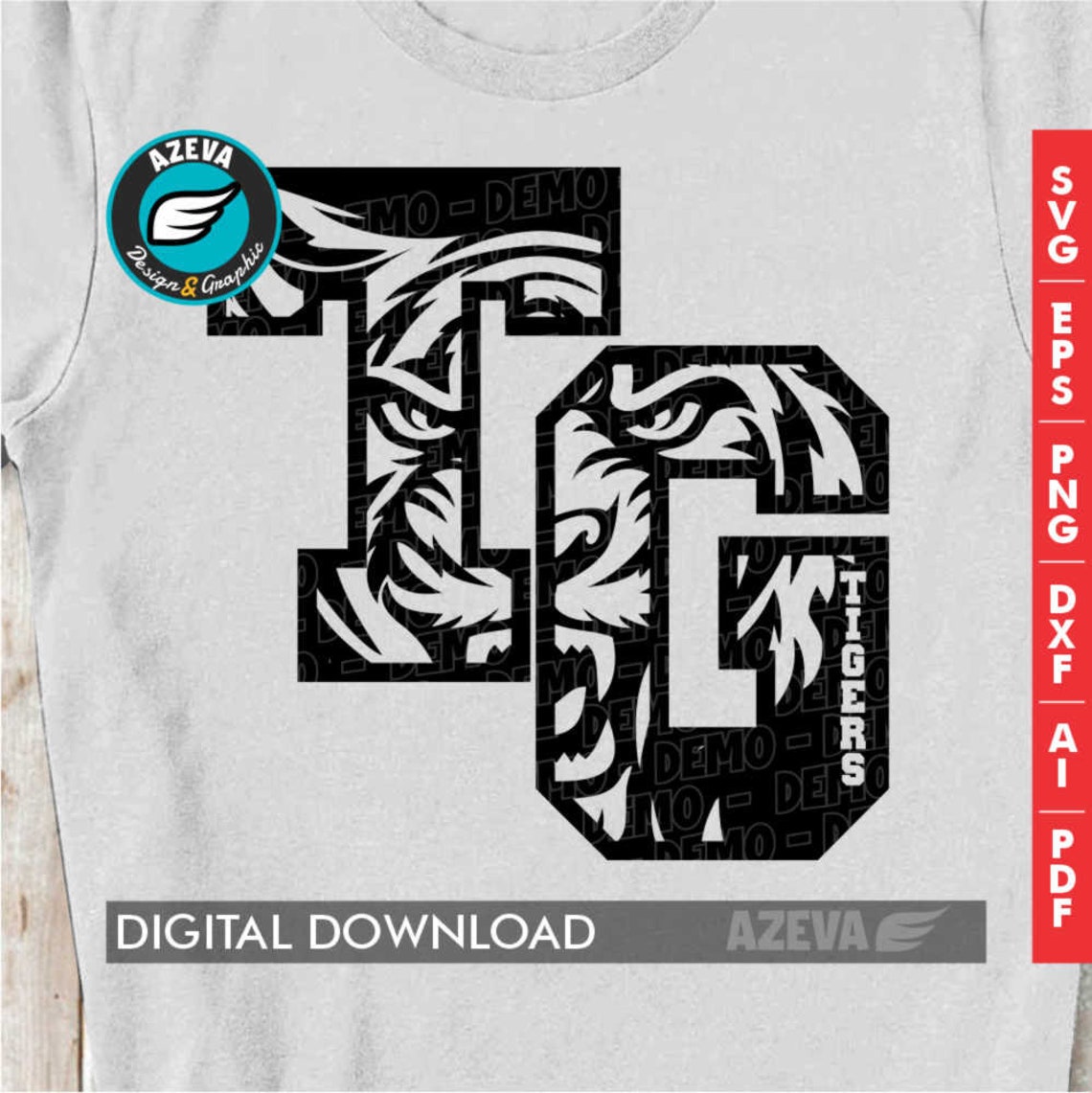 Tigers Svg Ai Png Eps Dxf and Pdf Files Sport Team Logo | Etsy