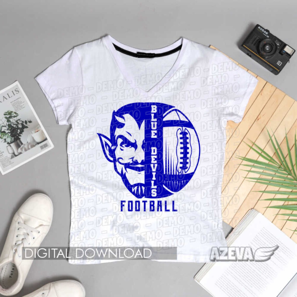 Blue Devils Svg Eps Png and Dxf Files Football Sport | Etsy